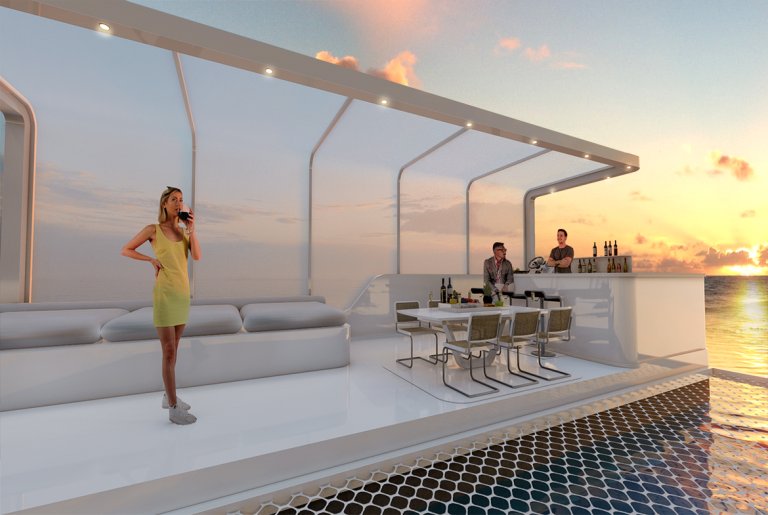 Floating Private Restaurant - Waterstudio